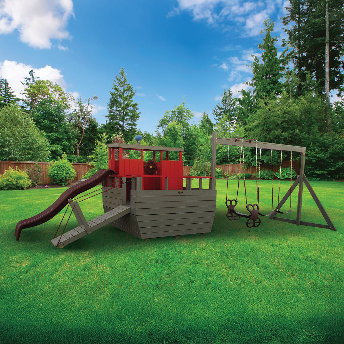 Kinzerbilt Wood Tug Boat Playset 5100 — Playground Emporium