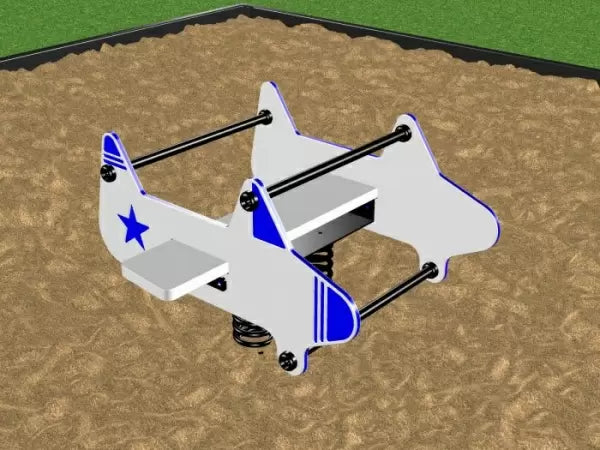 Two Seater Spring Rider – Jet Plane #9721 — Playground Emporium